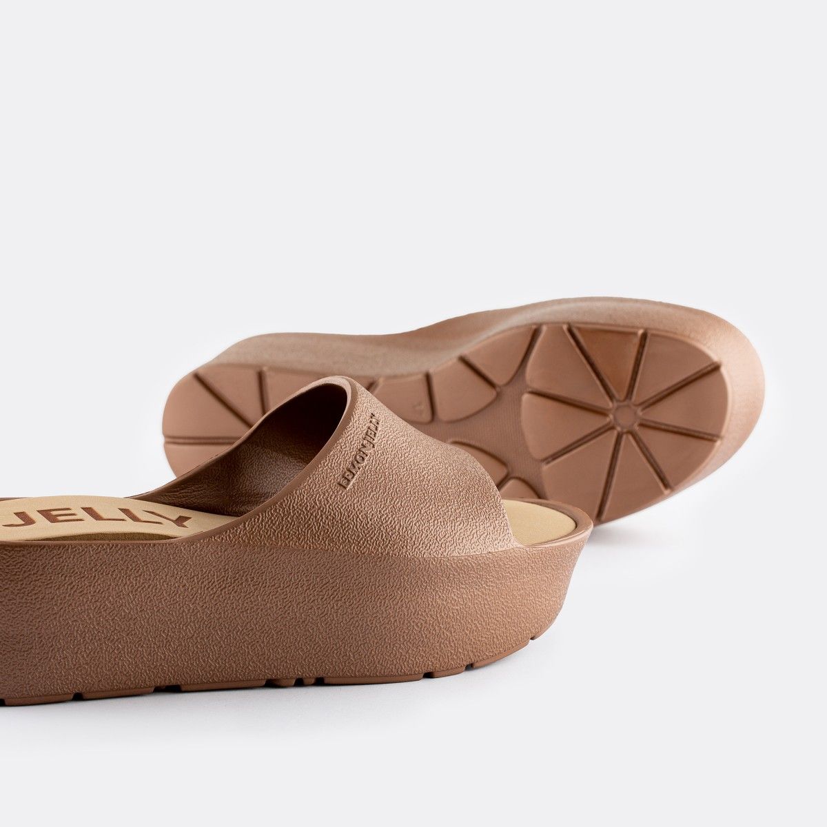 Lemon Jelly Platform Slides Brown SUNNY 14 | Spring Summer 2022 - 10018148