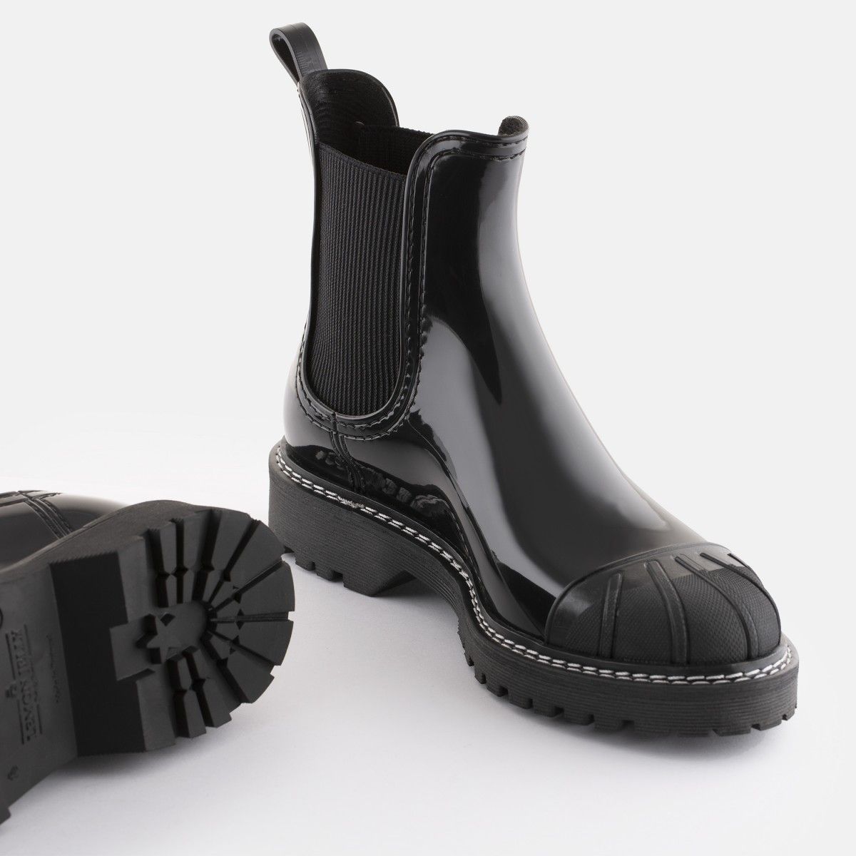 Lemon Jelly Women's Vegan Black Ankle Boots with Toecap ASTRID 01 ...