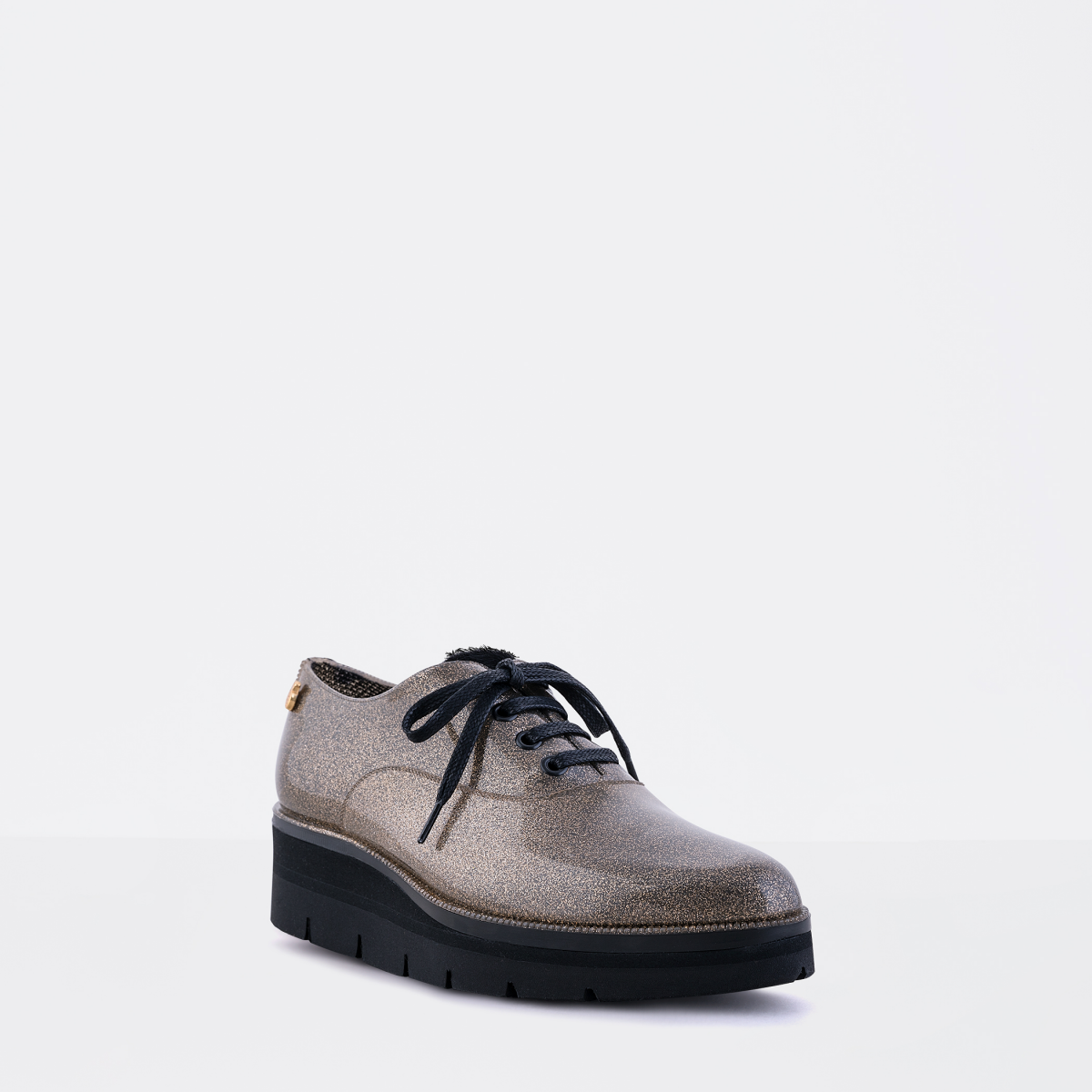 Golden Oxford Shoes Miriam Transparent Gold/Glitter | Lemon Jelly ...
