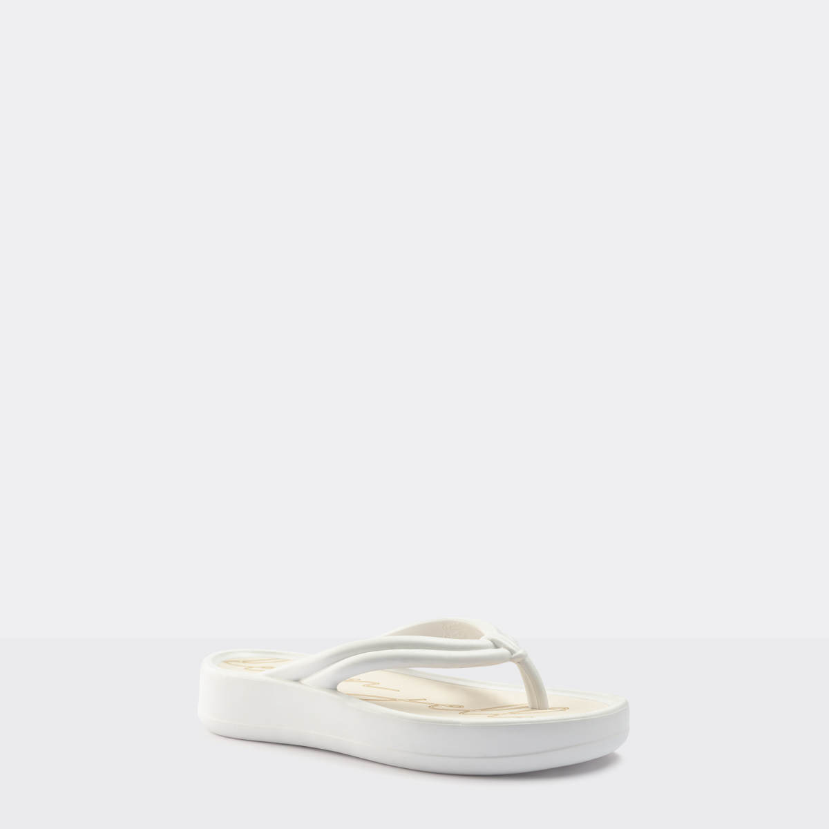 Lemon Jelly Slides | Vegan White Platform Flip Flops MARÉ 13 - 10020789