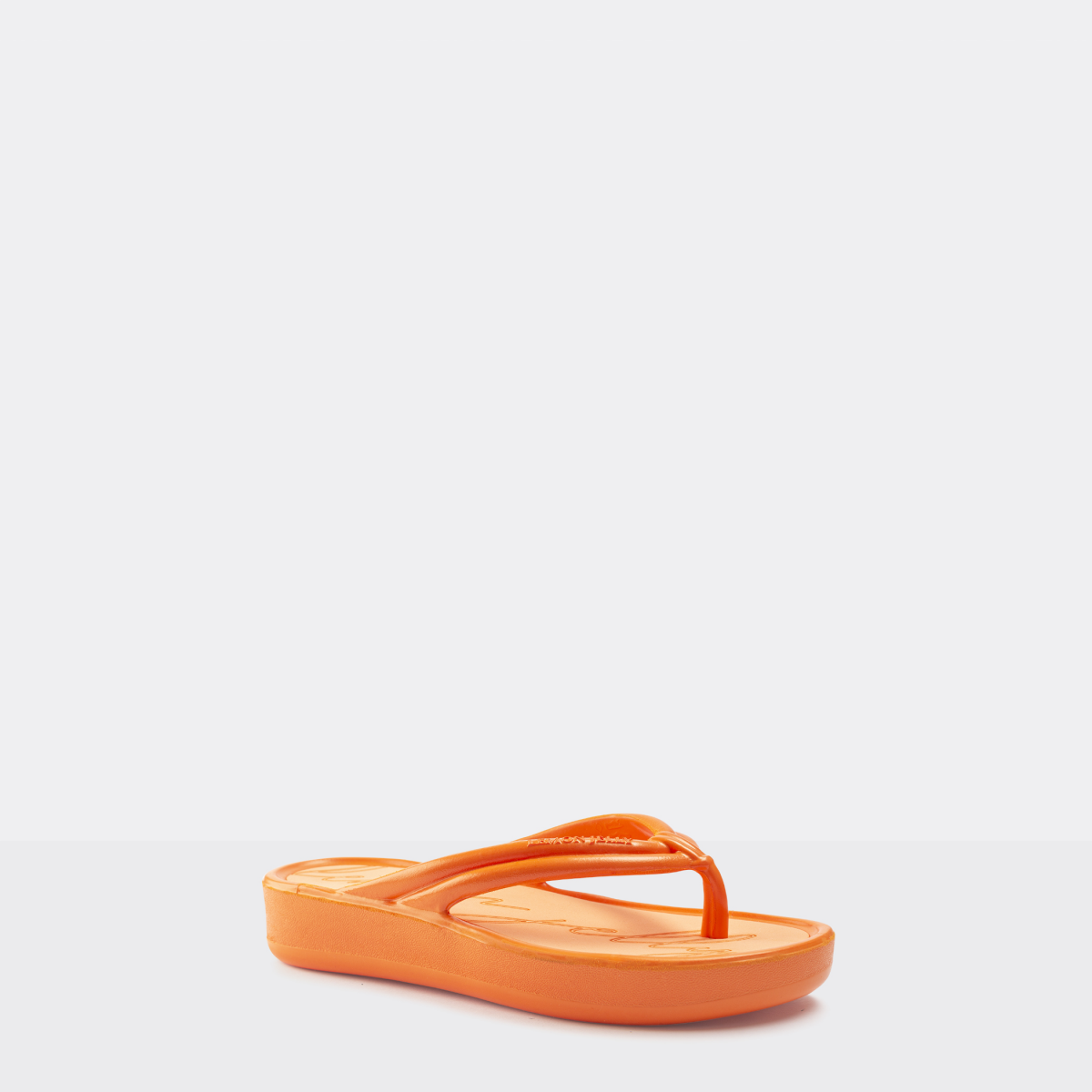 Lemon Jelly Slides | Vegan Orange Platform Flip Flops MARÉ 12 - 10020788
