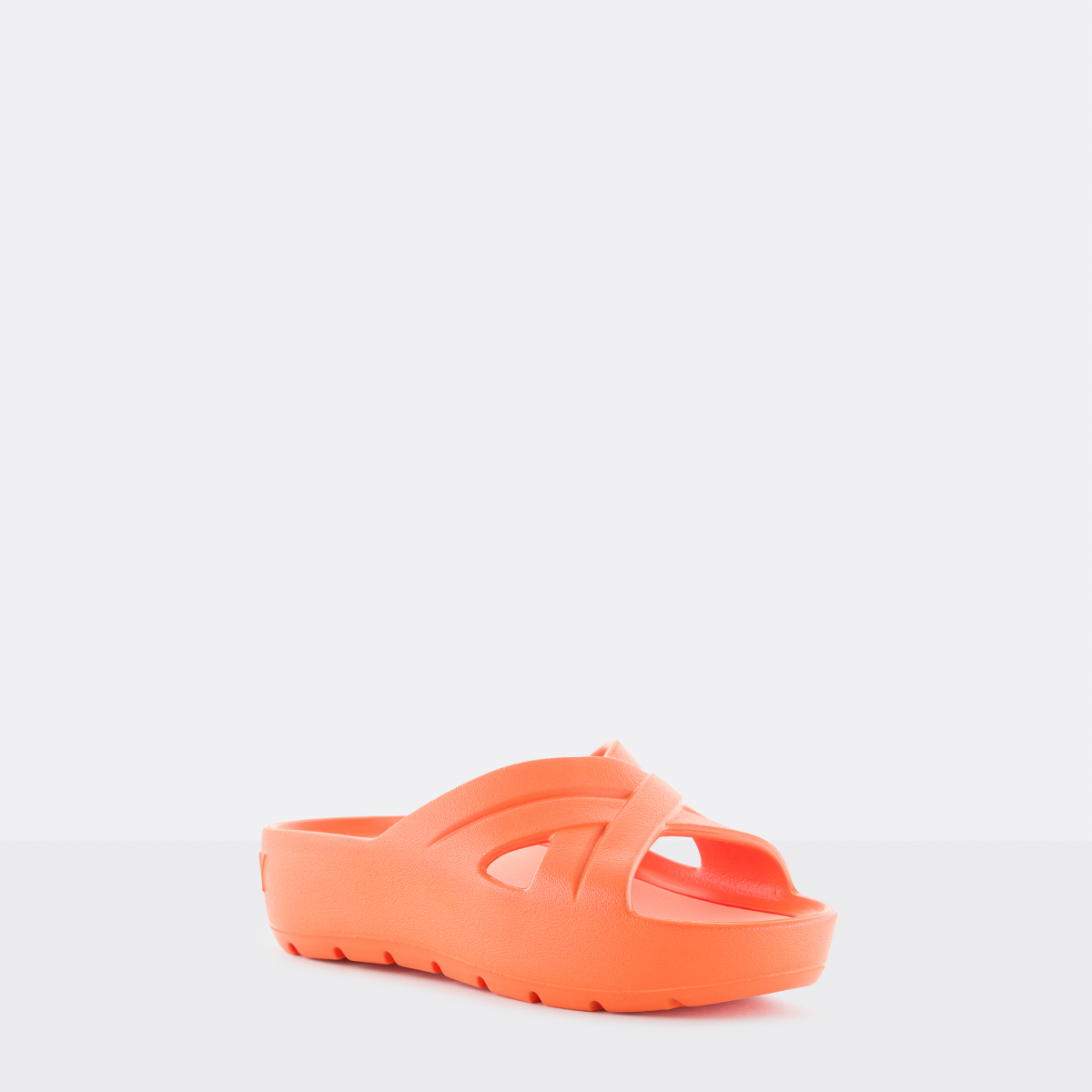 Lemon Jelly Women Slides | Vegan Orange Platform Slides MOONY 06 - 10020804