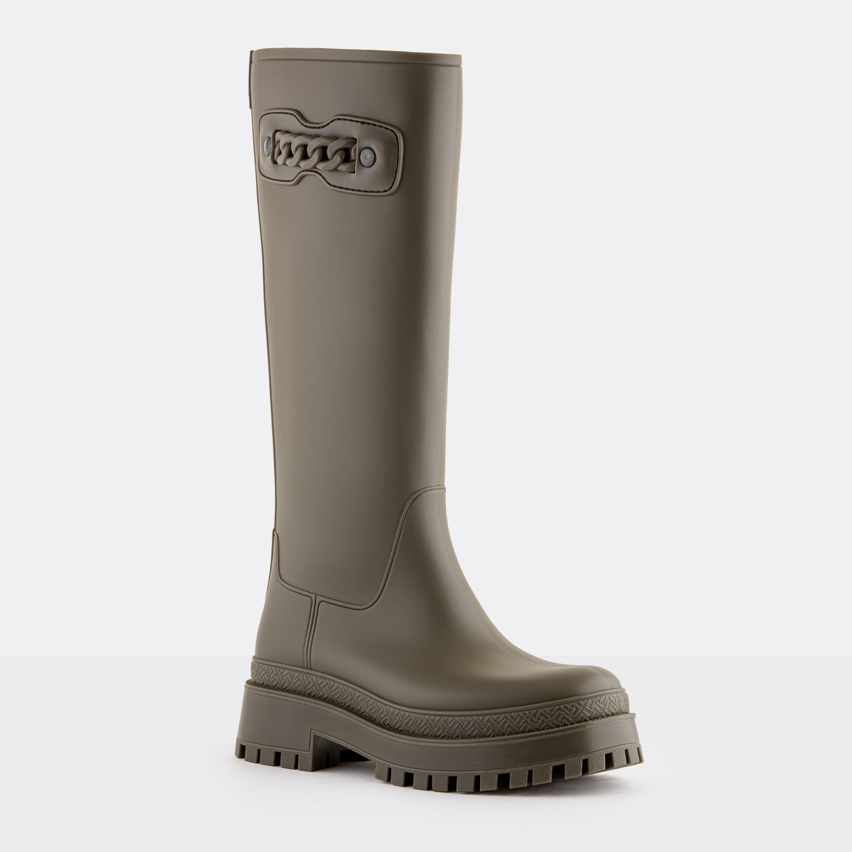Brown knee high boots with chunky sole GILMORE 02 | Lemon Jelly - 10021438