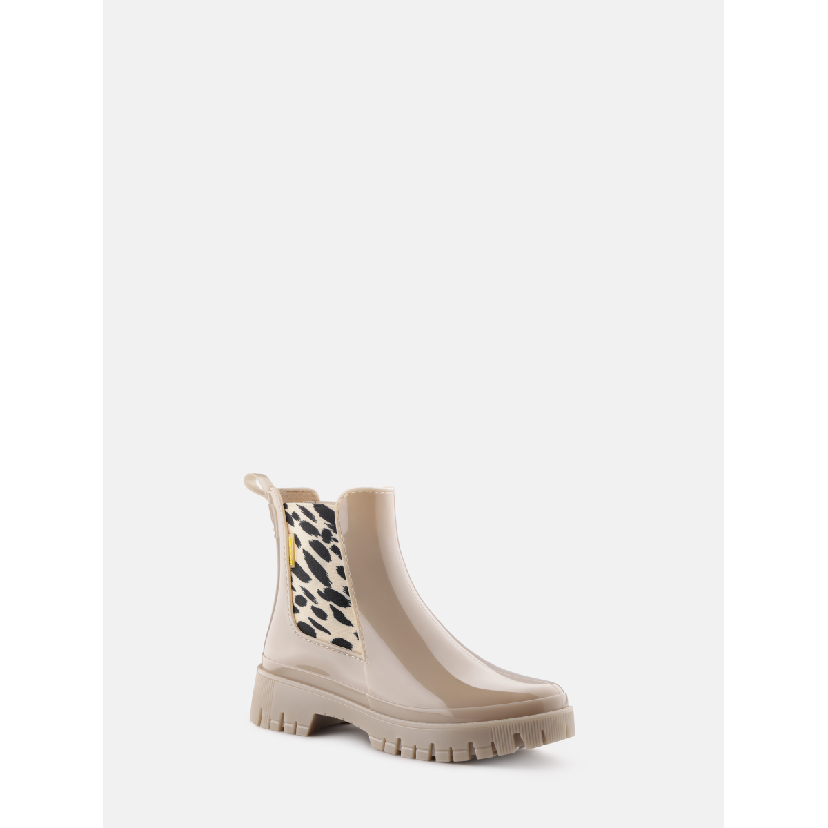 Beige Chelsea boots with print on the elastic Vegan Lemon Jelly Makira ...