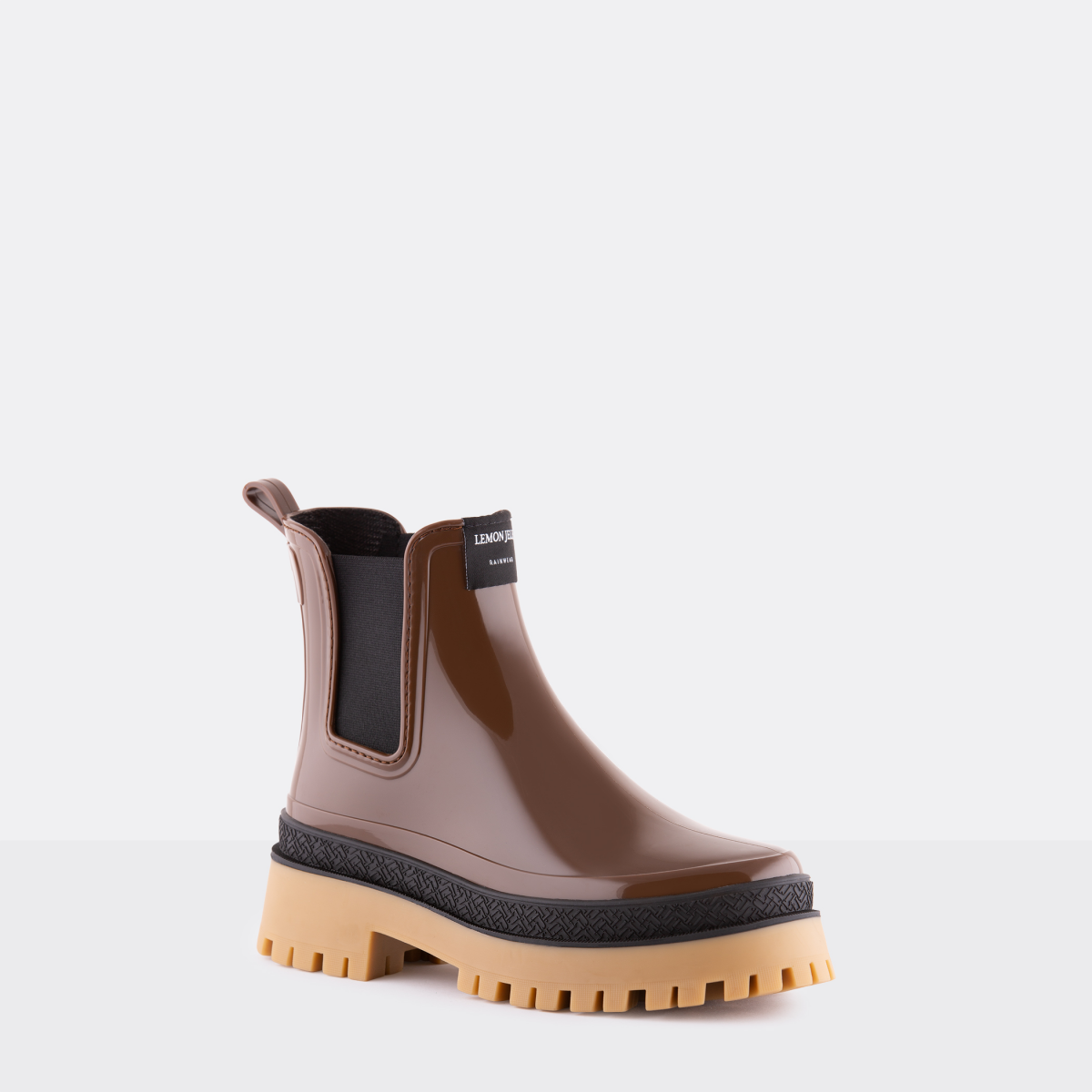 Botas Chunky Cano Curto Castanhas Vegan Laney Chocolate | Lemon Jelly ...